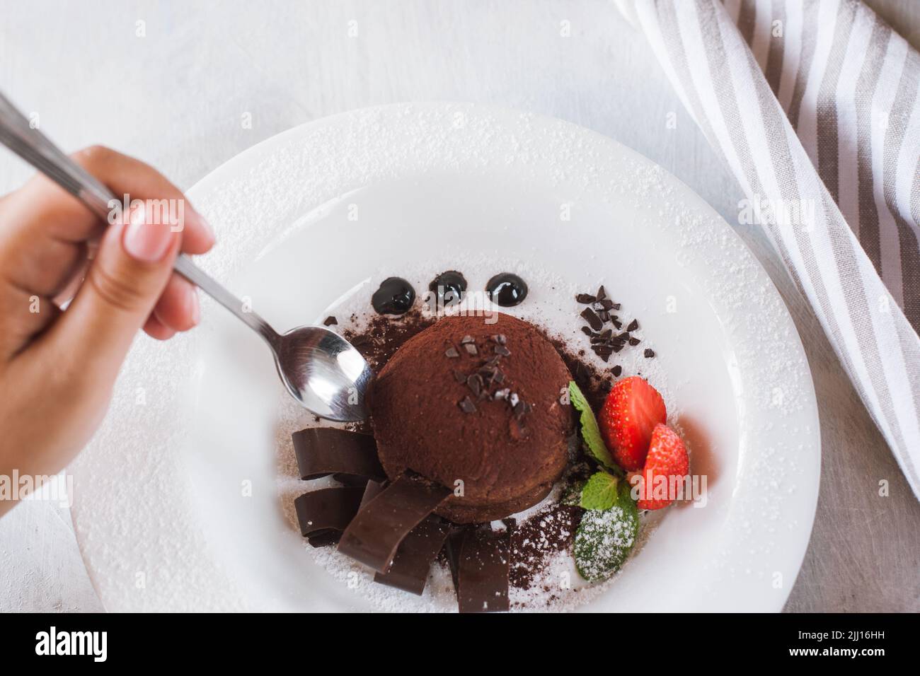 Tasting chocolate hi-res stock photography and images - Alamy