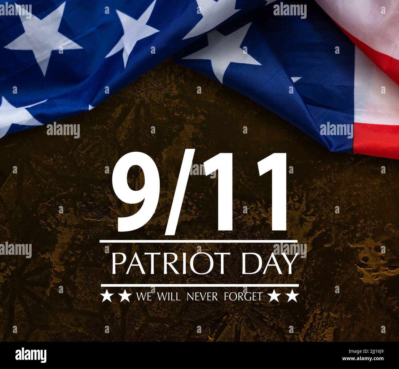 Patriot Day background with USA flag and text - Remembering September ...