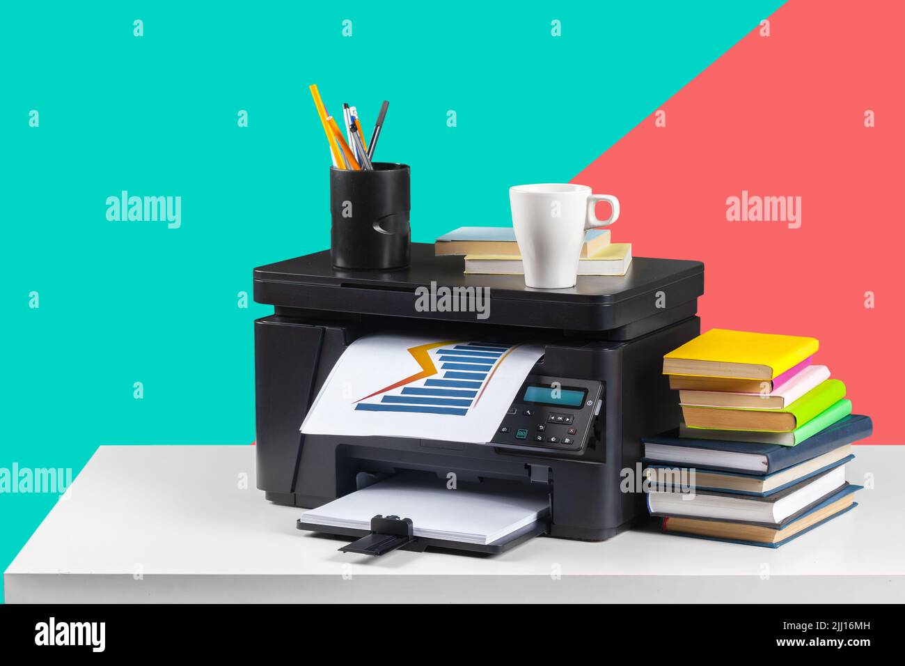 Printer, copier, scanner. Office table Stock Photo - Alamy