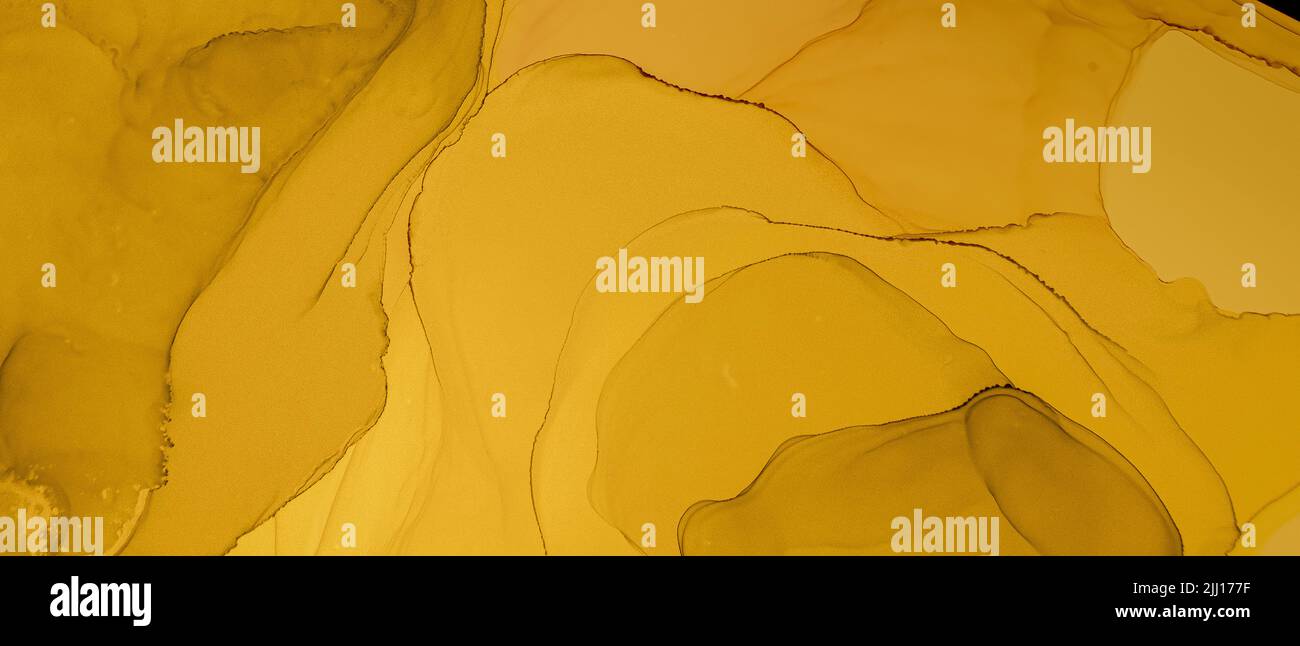 Gold Fluid Art. Abstract Liquid Illustration Stock Photo - Alamy