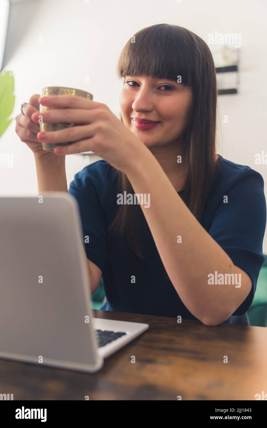 Happy home workstation shot hi-res stock photography and images - Alamy