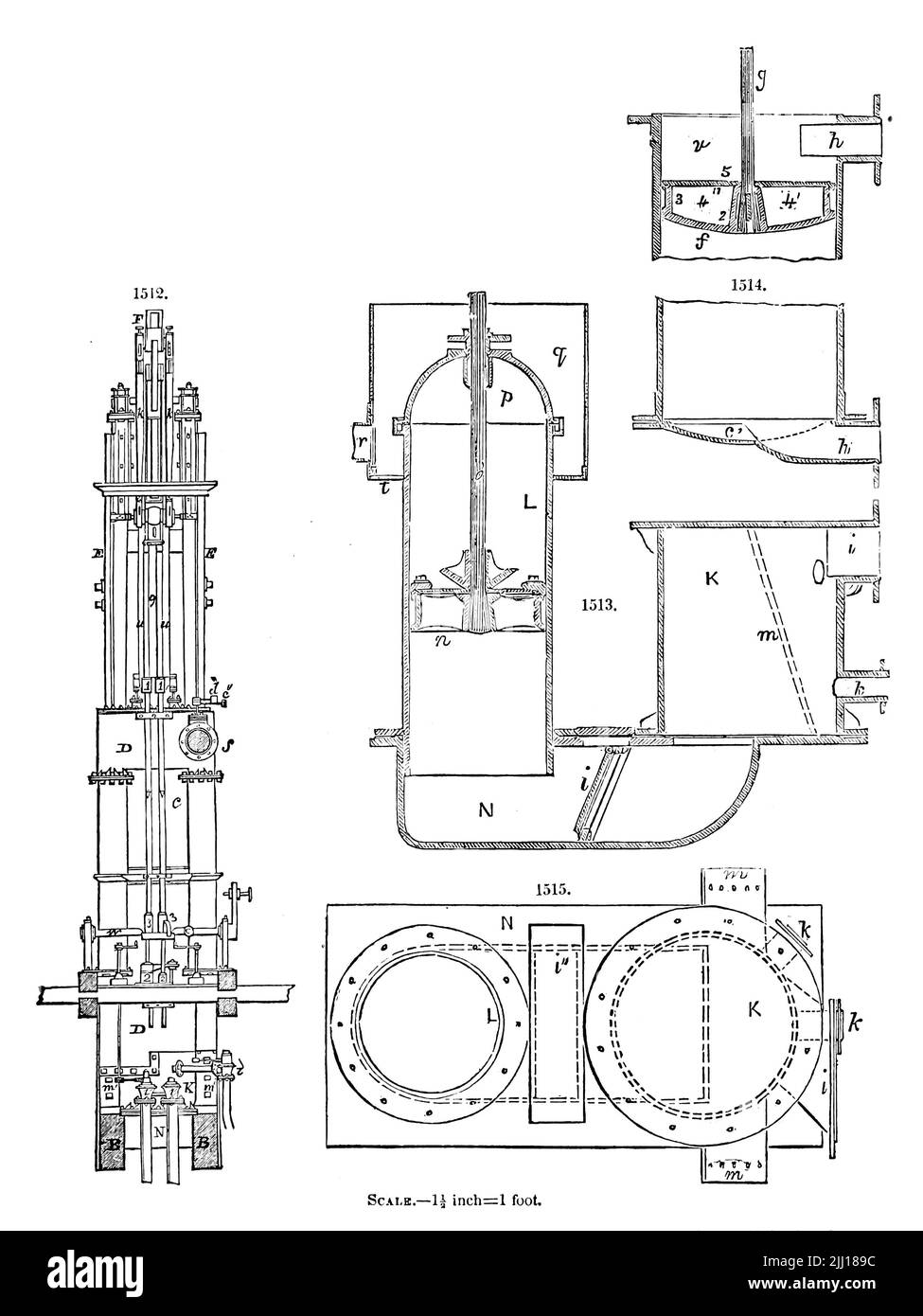 Schematic illustration of his steam engine hi-res stock photography and ...