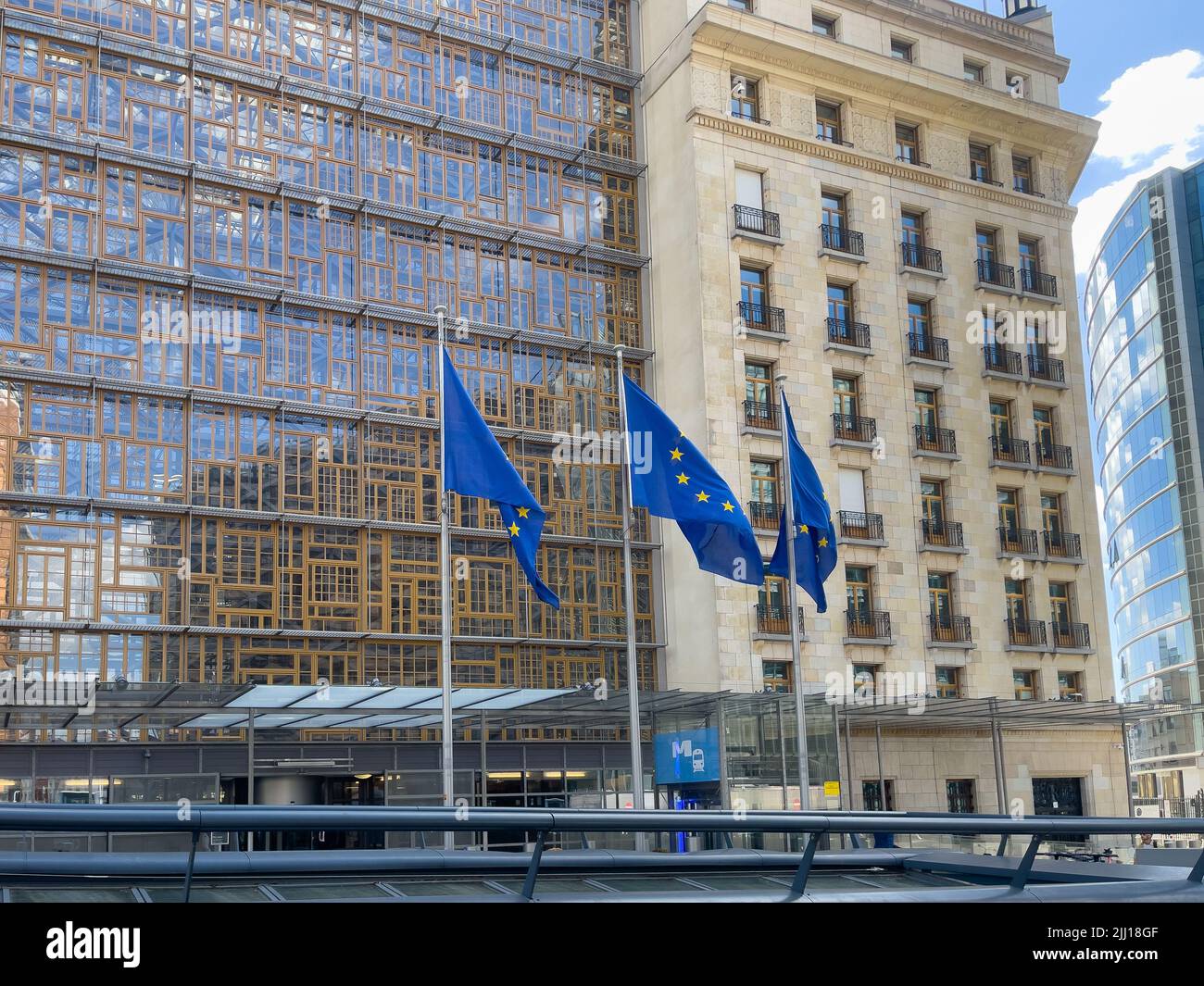 Flags hanging over road hi-res stock photography and images - Alamy