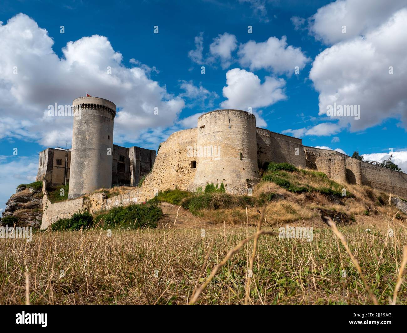 Falaise, France, May 2022. Falaise Castle in northern Normandy, view of ...