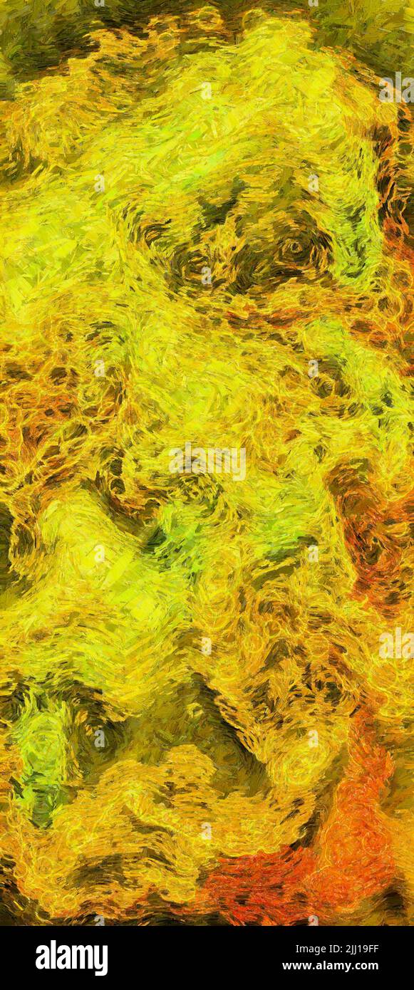 Digital render painterly styled patterns and smooth flowing lines and ...