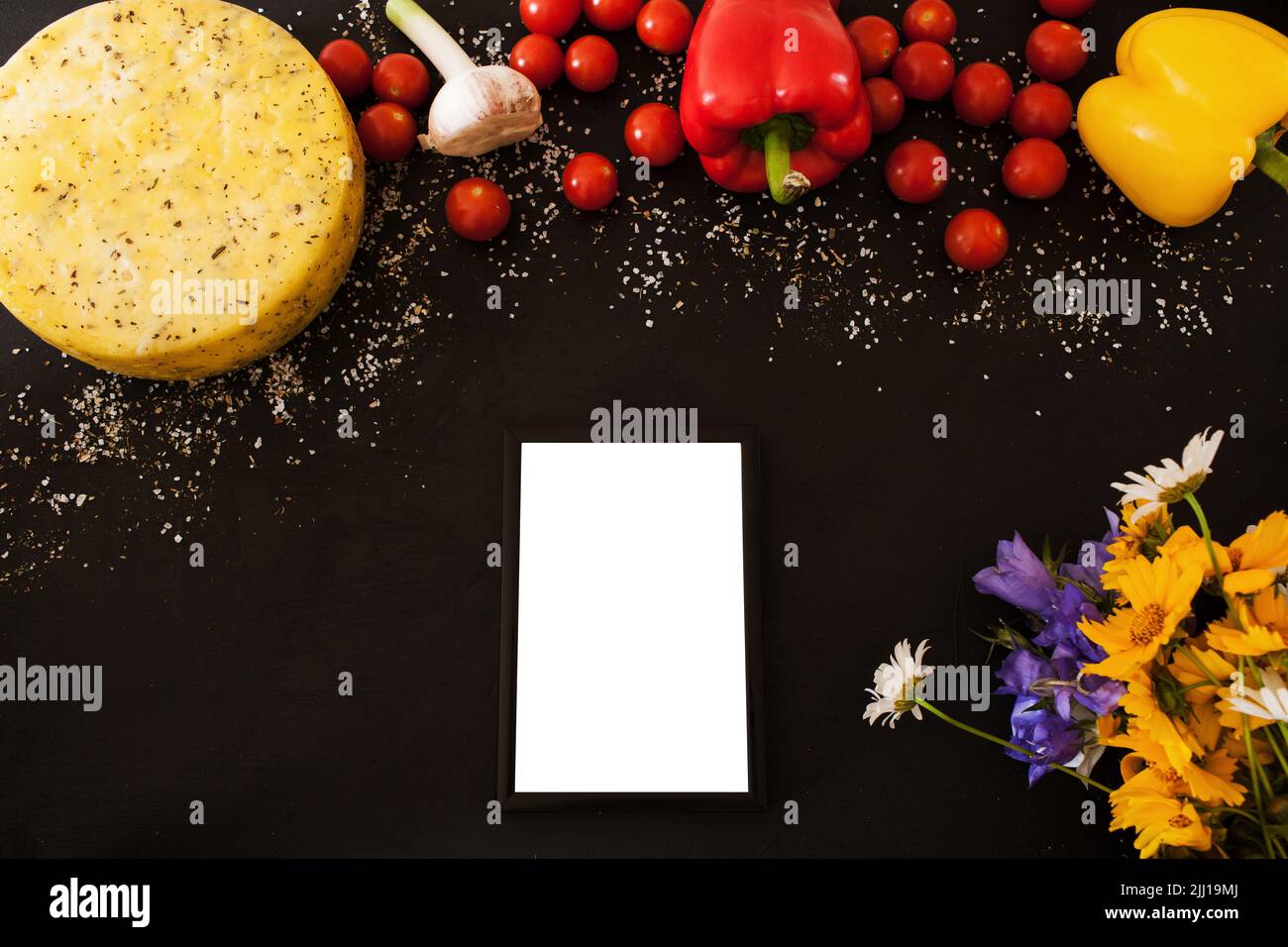 Food composition of gourmet products Stock Photo - Alamy