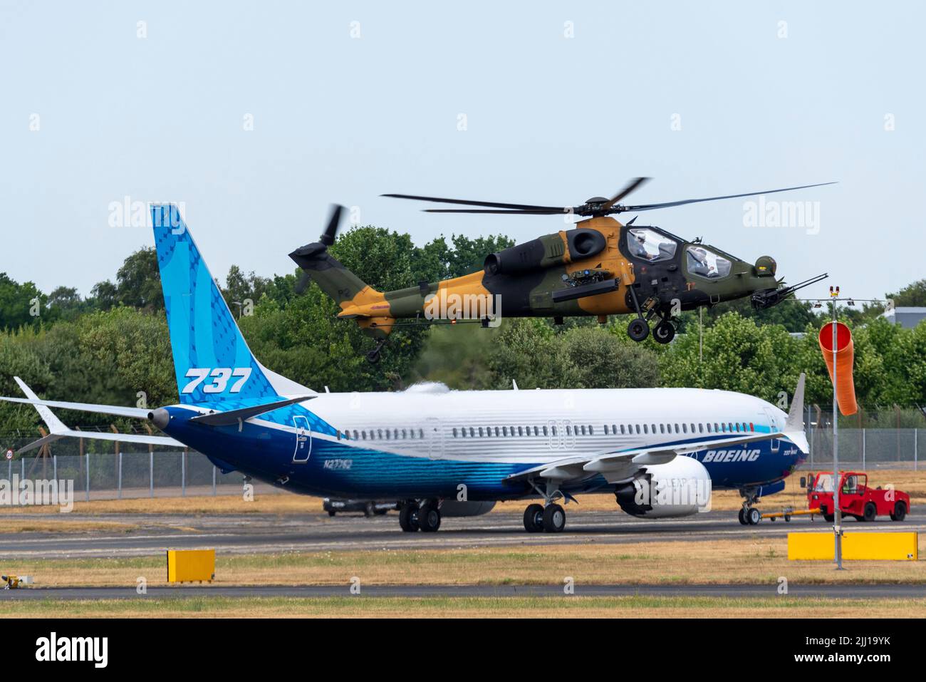 Turkish Aerospace Industries TAI T129 ATAK helicopter gunship flying ...