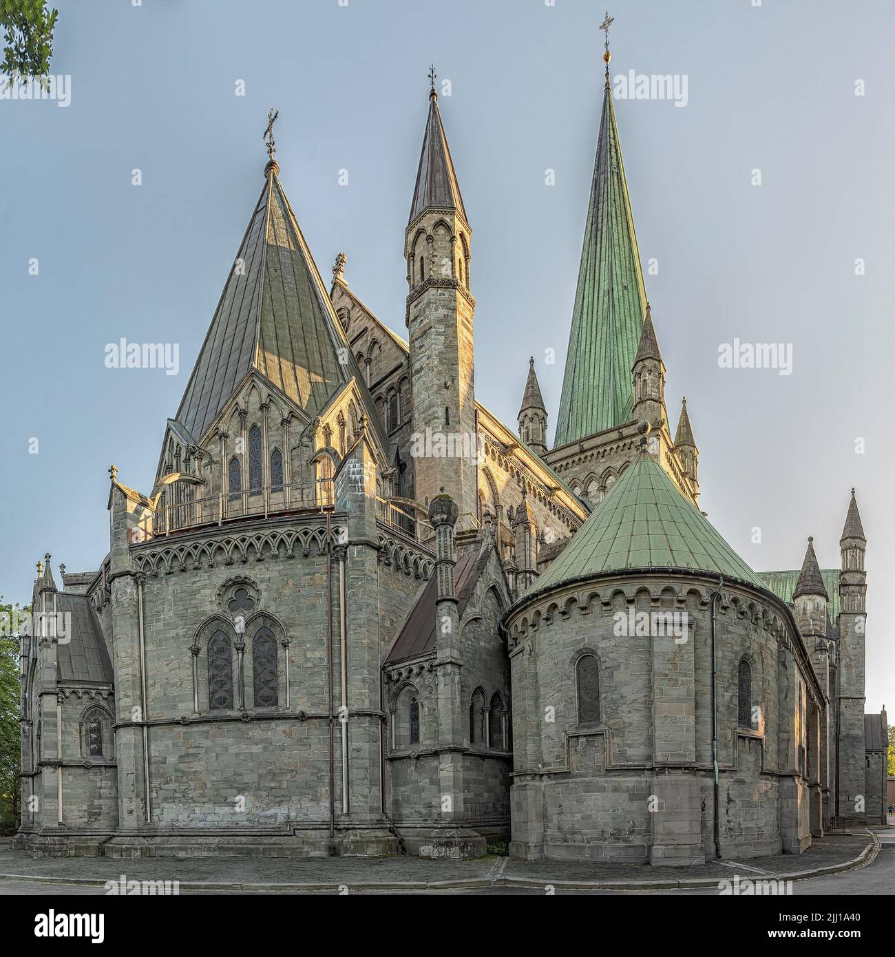 Historical Nidaros Cathedral in Trondheim Norway with breathtaking ...