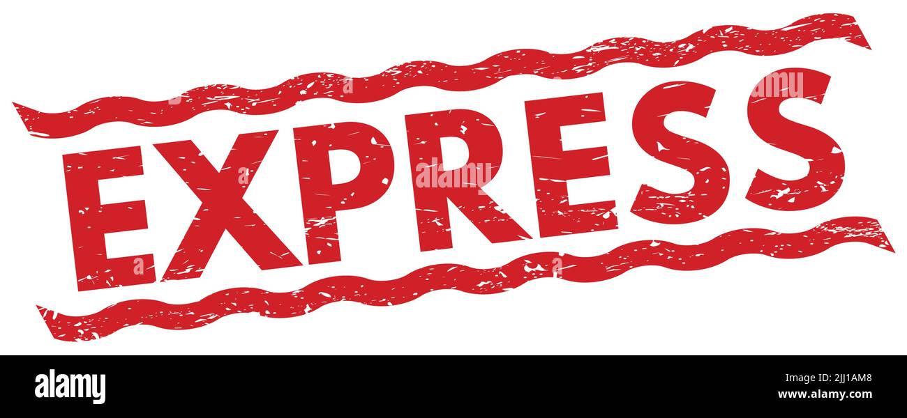 EXPRESS text written on red lines stamp sign Stock Photo - Alamy