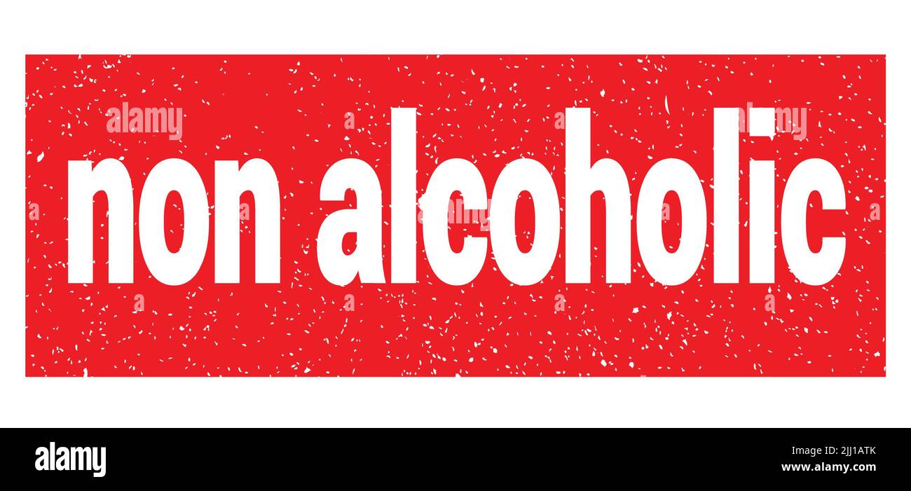 non alcoholic text written on red grungy stamp sign Stock Photo - Alamy