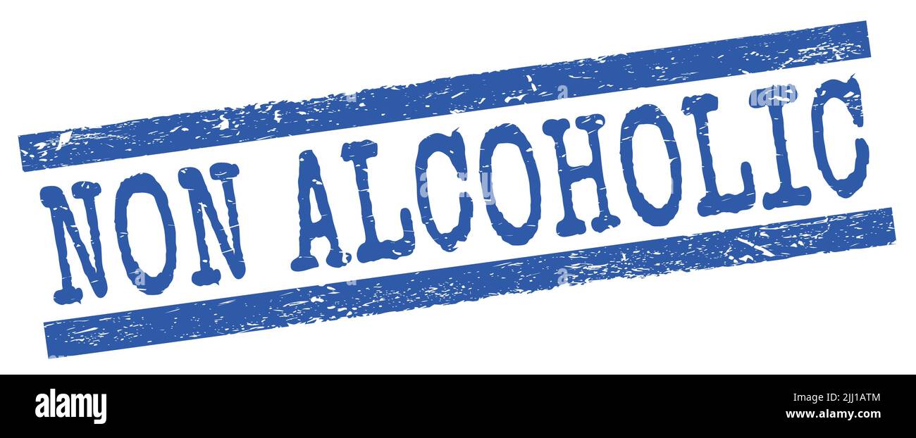 NON ALCOHOLIC text written on blue grungy lines stamp sign Stock Photo ...