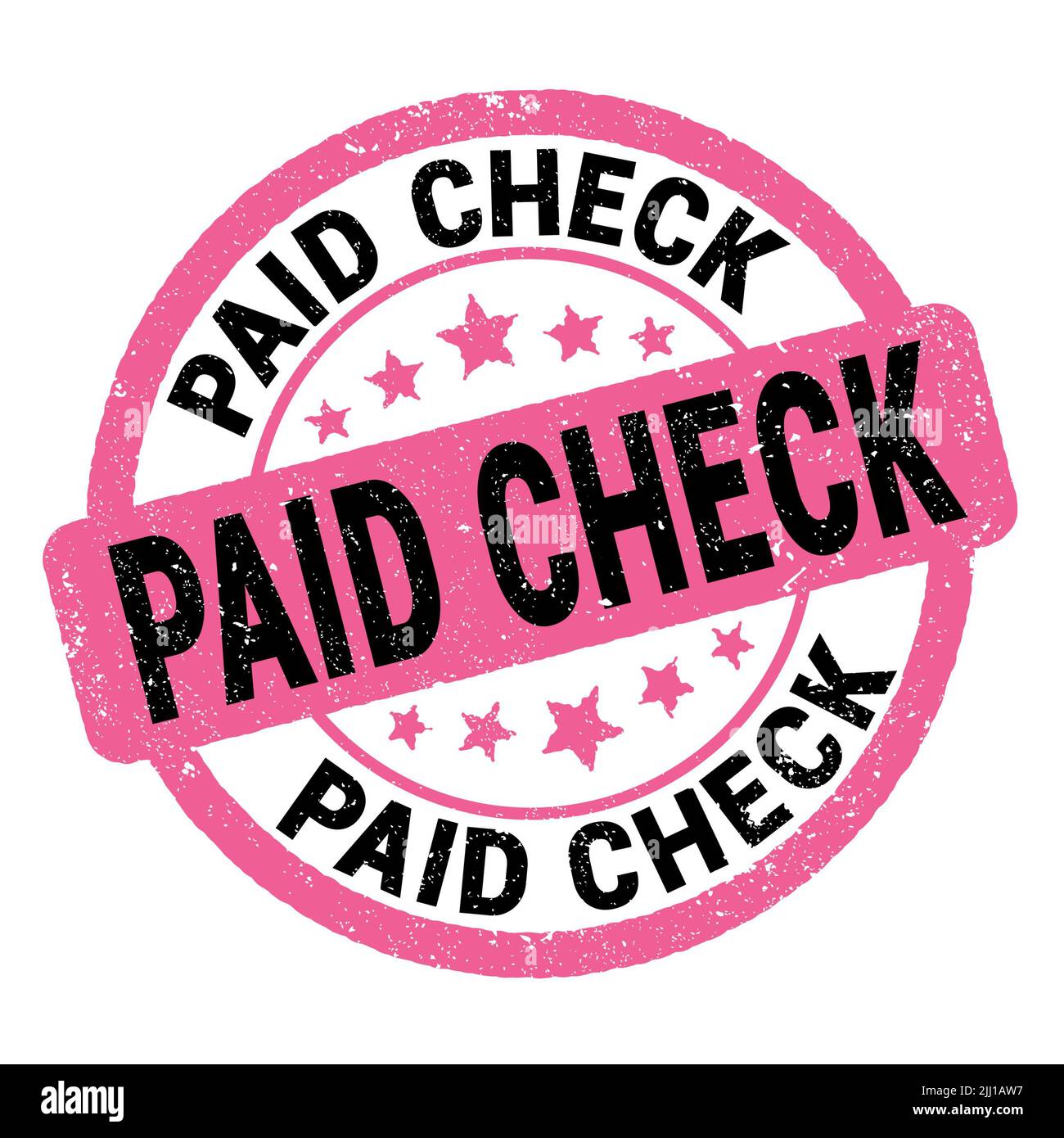 PAID CHECK text written on pink-black grungy stamp sign Stock Photo - Alamy