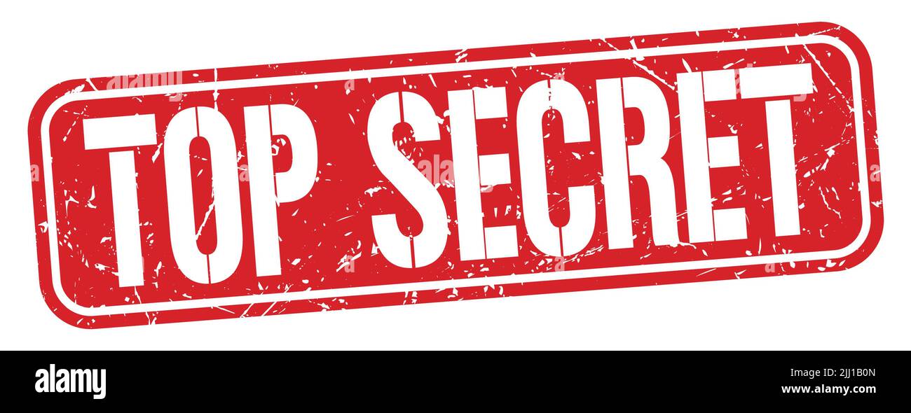TOP SECRET text written on red grungy stamp sign Stock Photo - Alamy