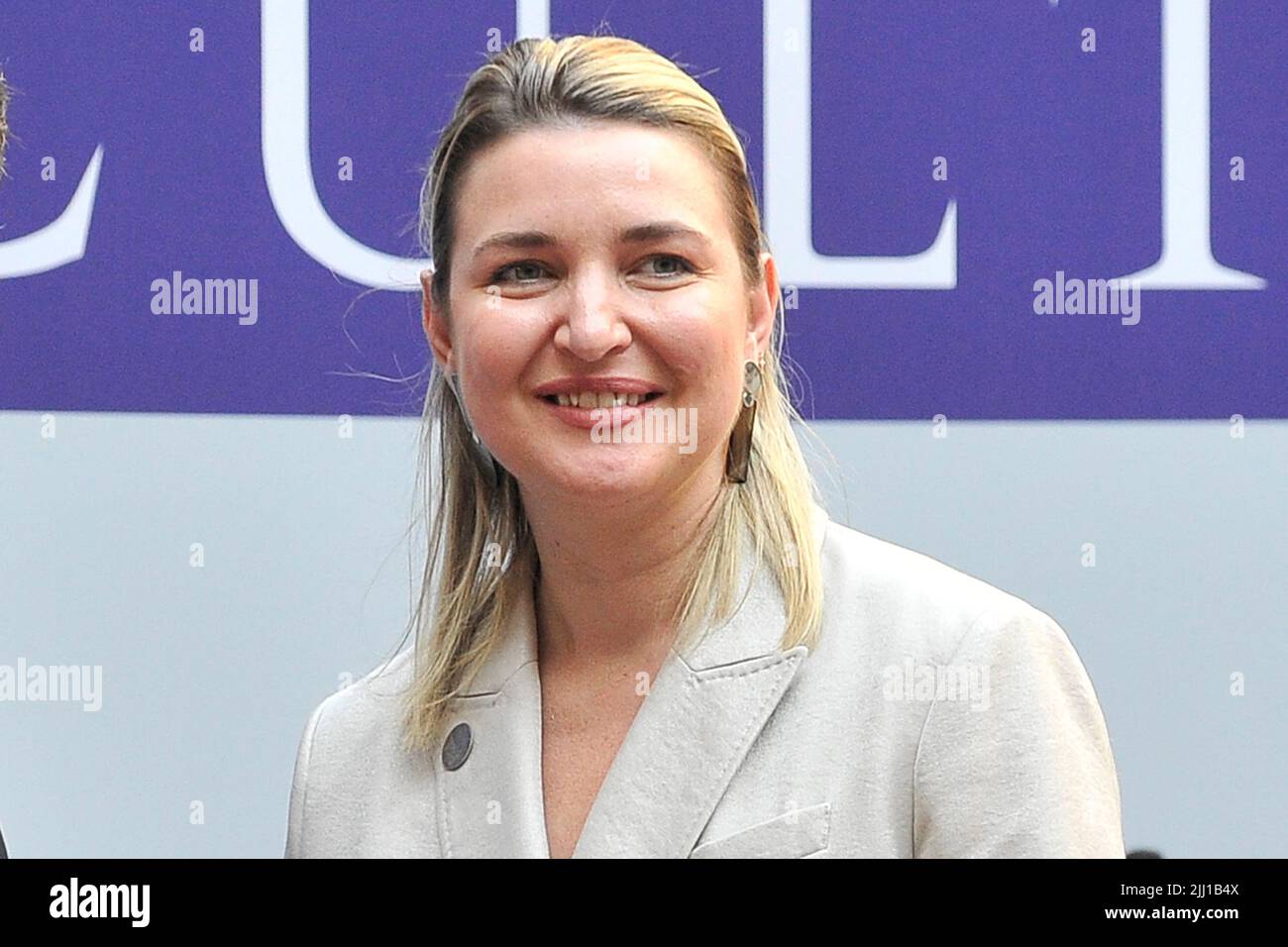 Elva Margariti minister of culture, during the Conference of the ...