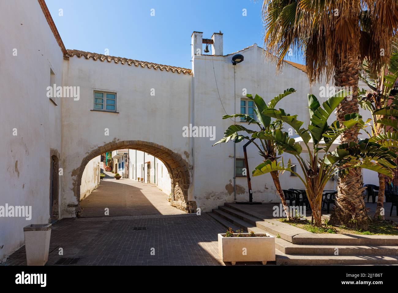 Views of the small town of Portoscuso on Sardinia island, Italy Stock ...