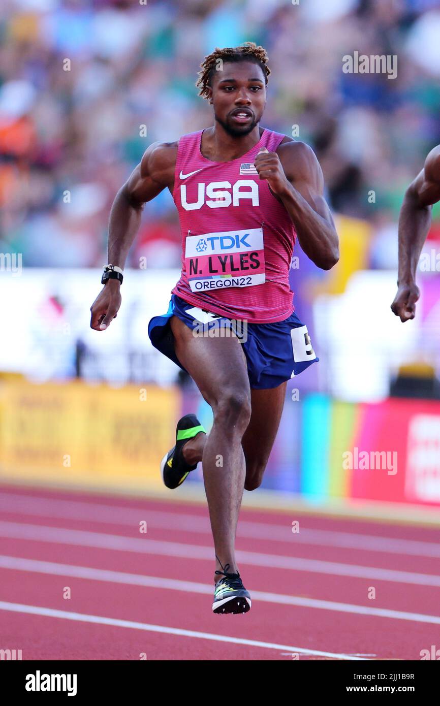 Hayward Field, Eugene, Oregon, USA. 19th July, 2022. Noah Lyles (USA ...