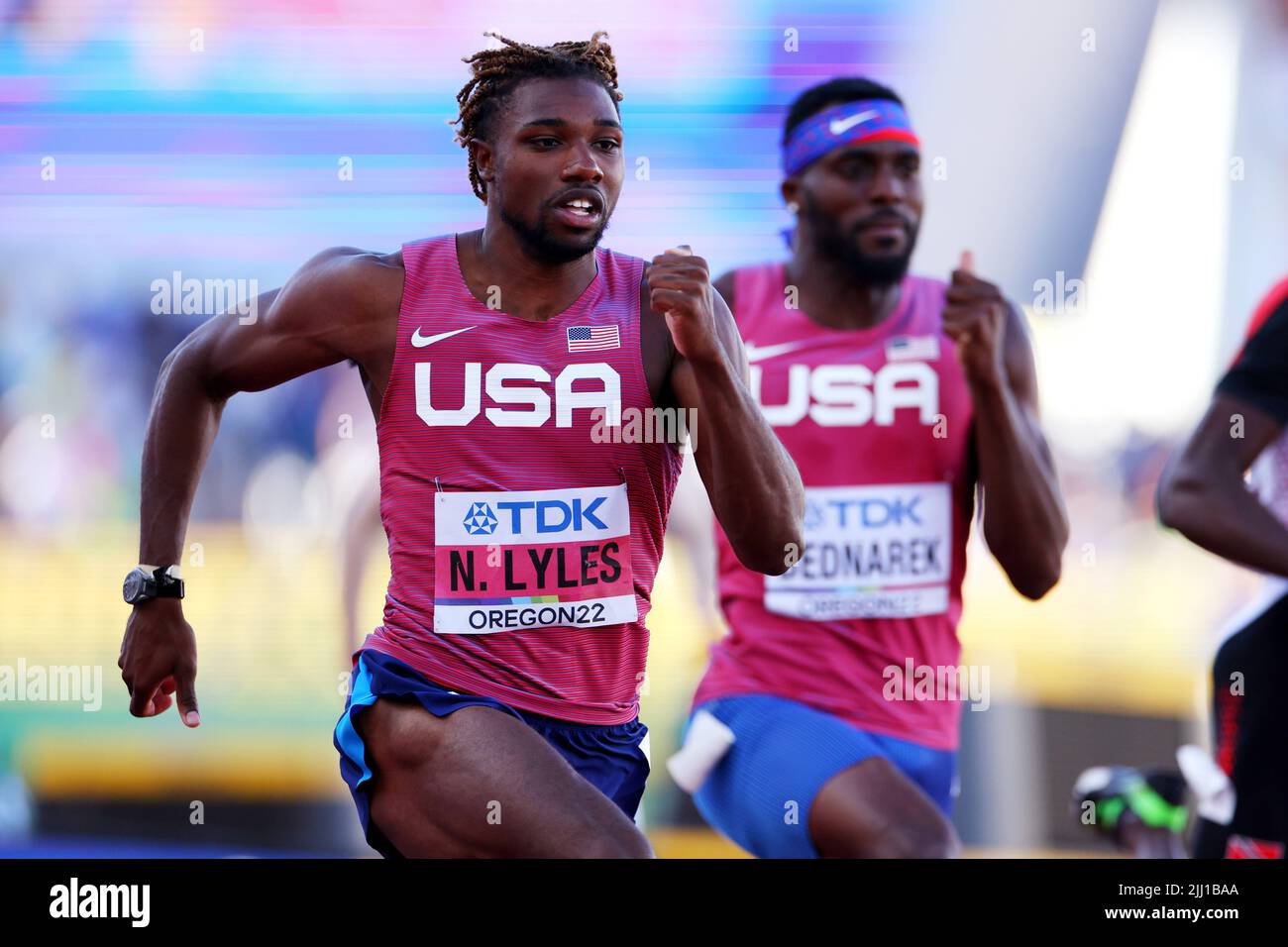 Hayward Field, Eugene, Oregon, USA. 19th July, 2022. Noah Lyles (USA ...