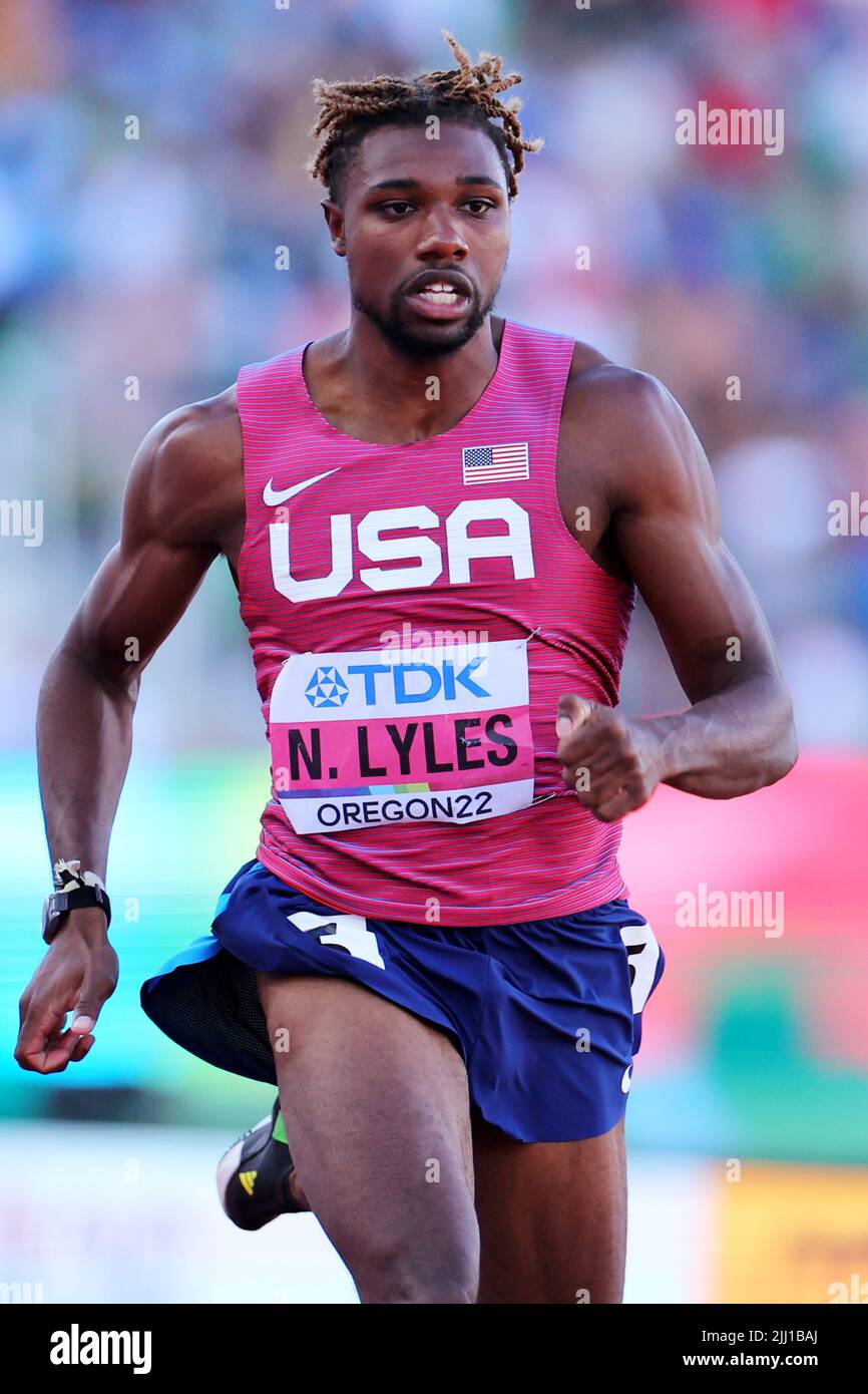 Hayward Field, Eugene, Oregon, USA. 19th July, 2022. Noah Lyles (USA ...