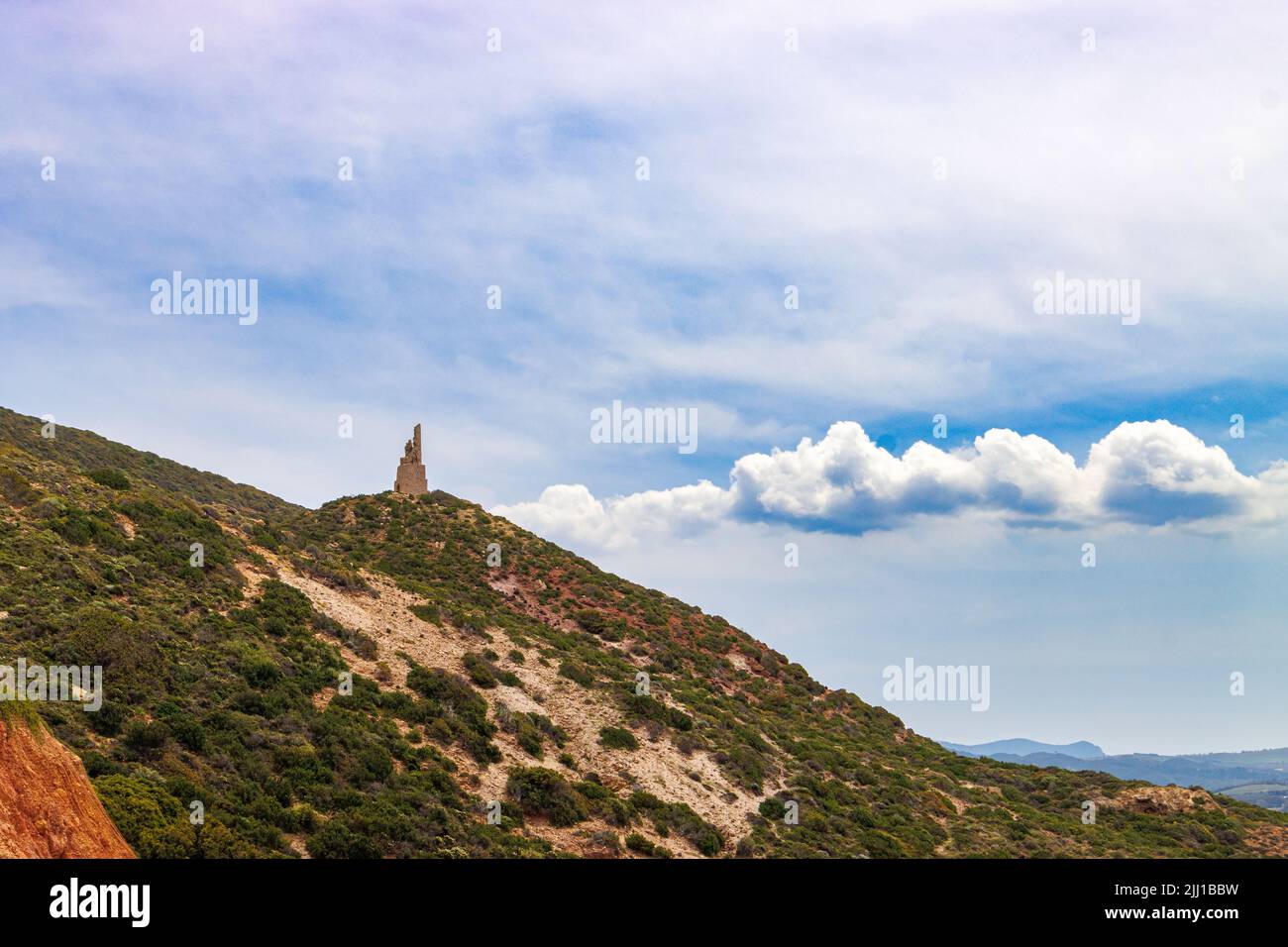 Old ruins near the town of Gonnesa on Sardinia island, Italy Stock ...