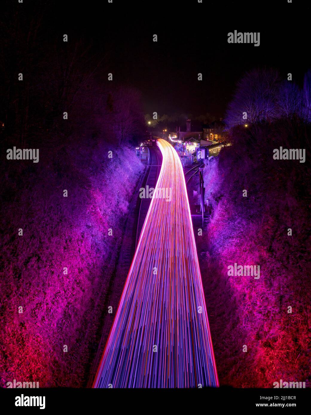 Steam Illuminations at The Watercress Line Stock Photo - Alamy