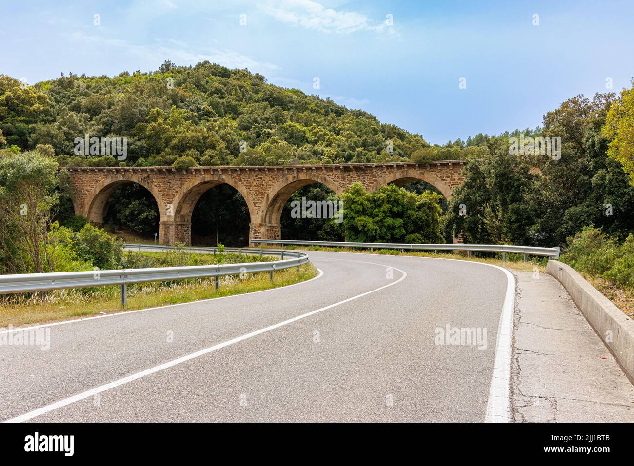 Viaduct of the old railway line Siliqua-San Giovanni Suergiu-Calasetta ...