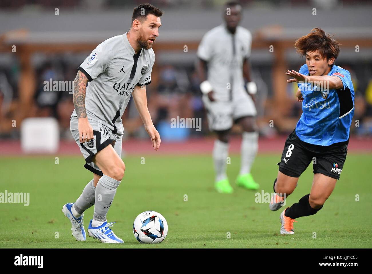 Tokyo, Japan. 20th July, 2022. Lionel Messi (30) of PSG and Kento ...