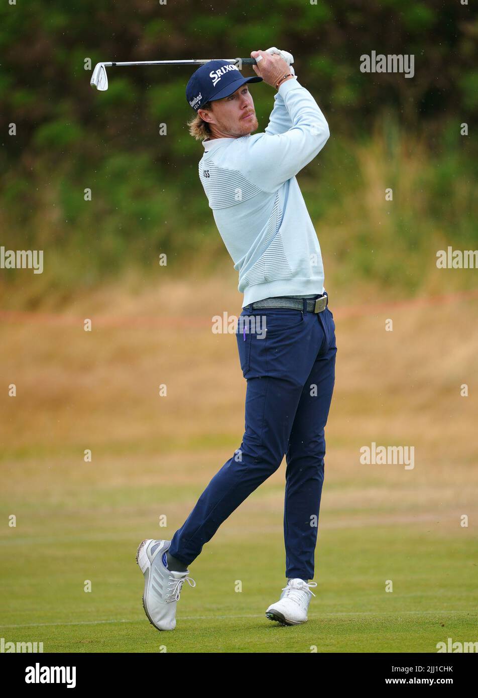 Sean Crocker on the 11th during day two of of the Cazoo Open at the ...