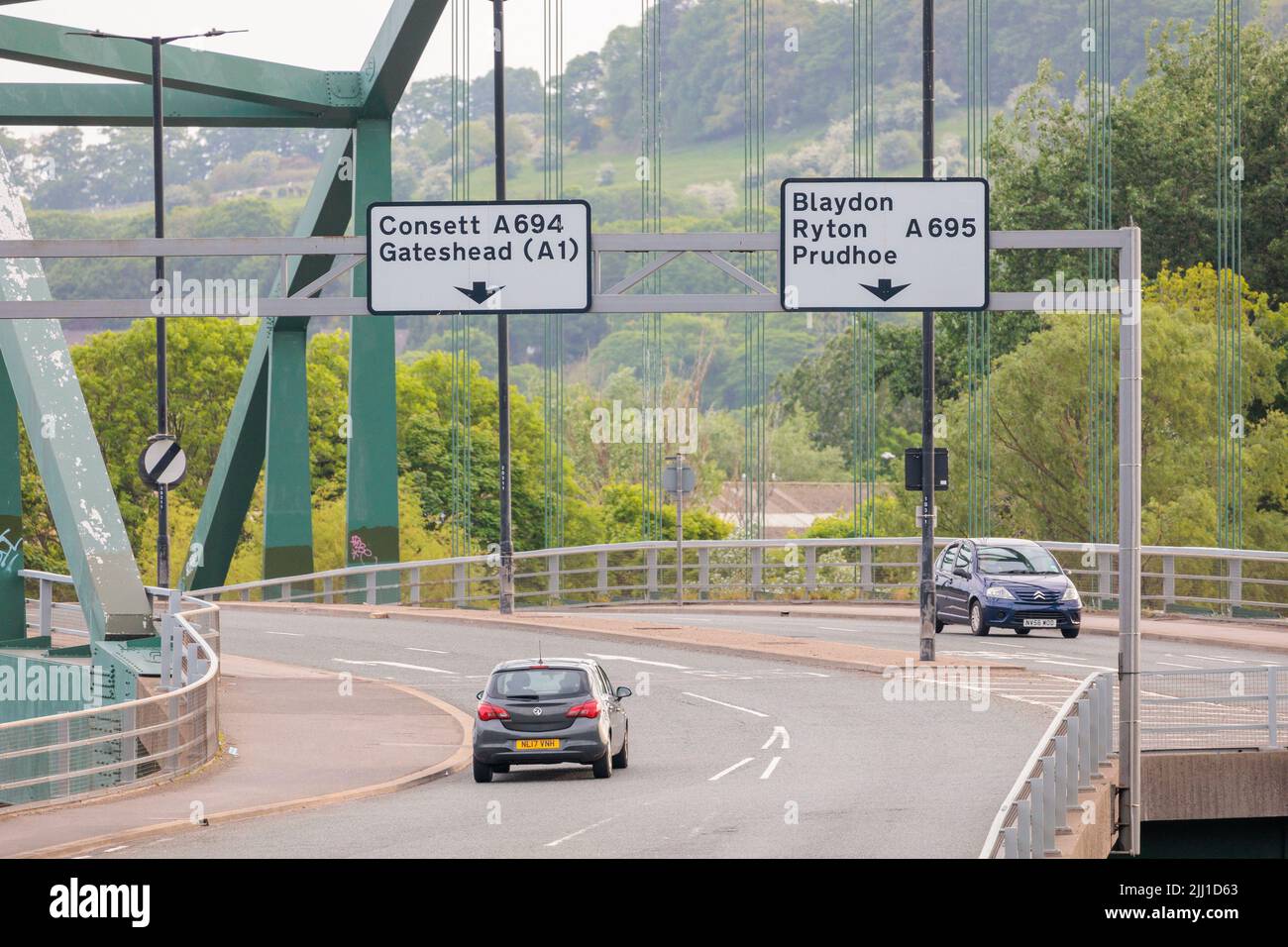 Newcastle upon Tyne England: 18th May 2022: View of Scotswood Bridge ...
