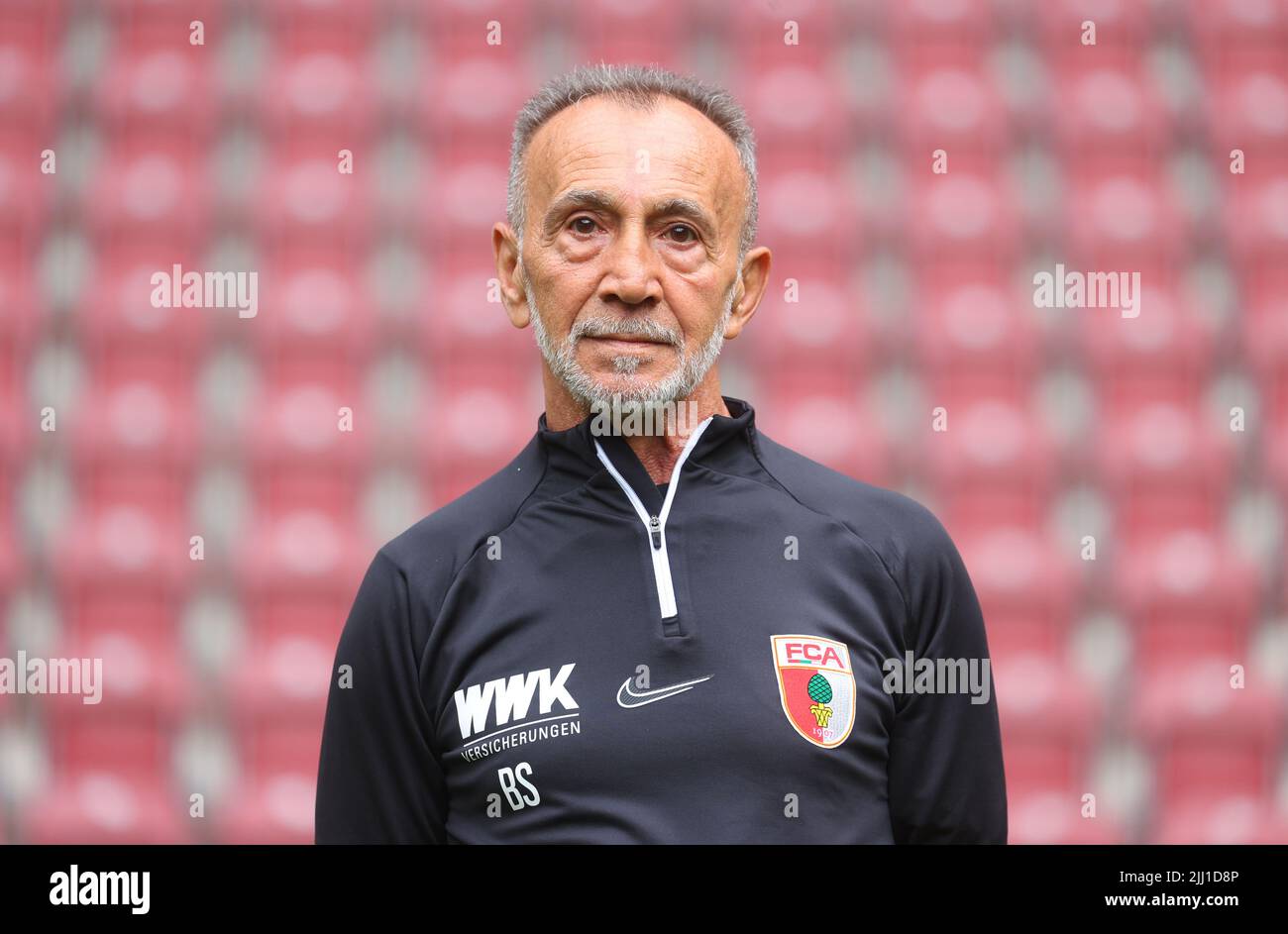 Augsburg, Germany. 21st July, 2022. Salvatore Belardo, kit attendant ...
