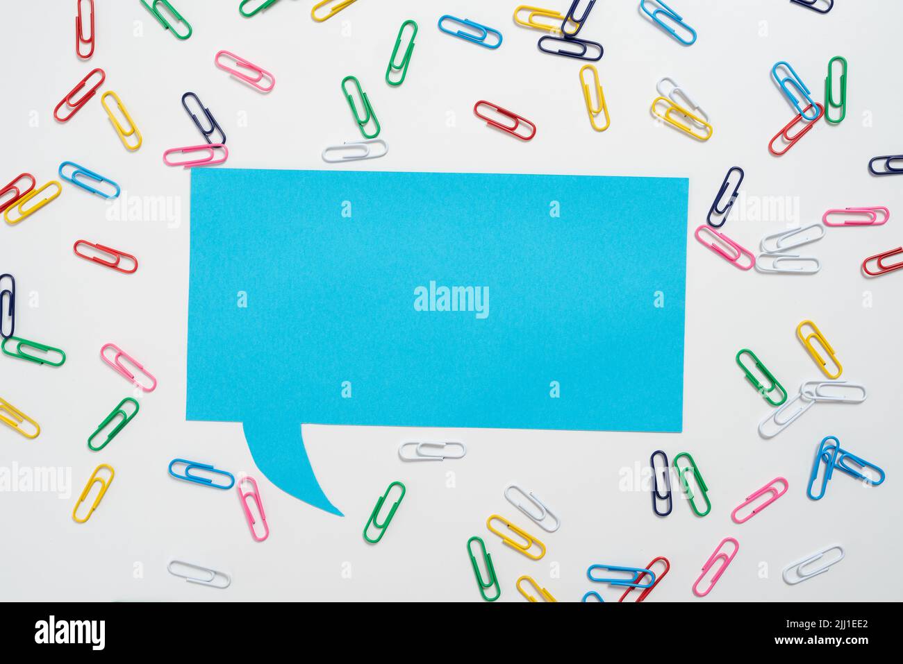 Colorful Paperclips Placed Around Speech Bubble With Important ...
