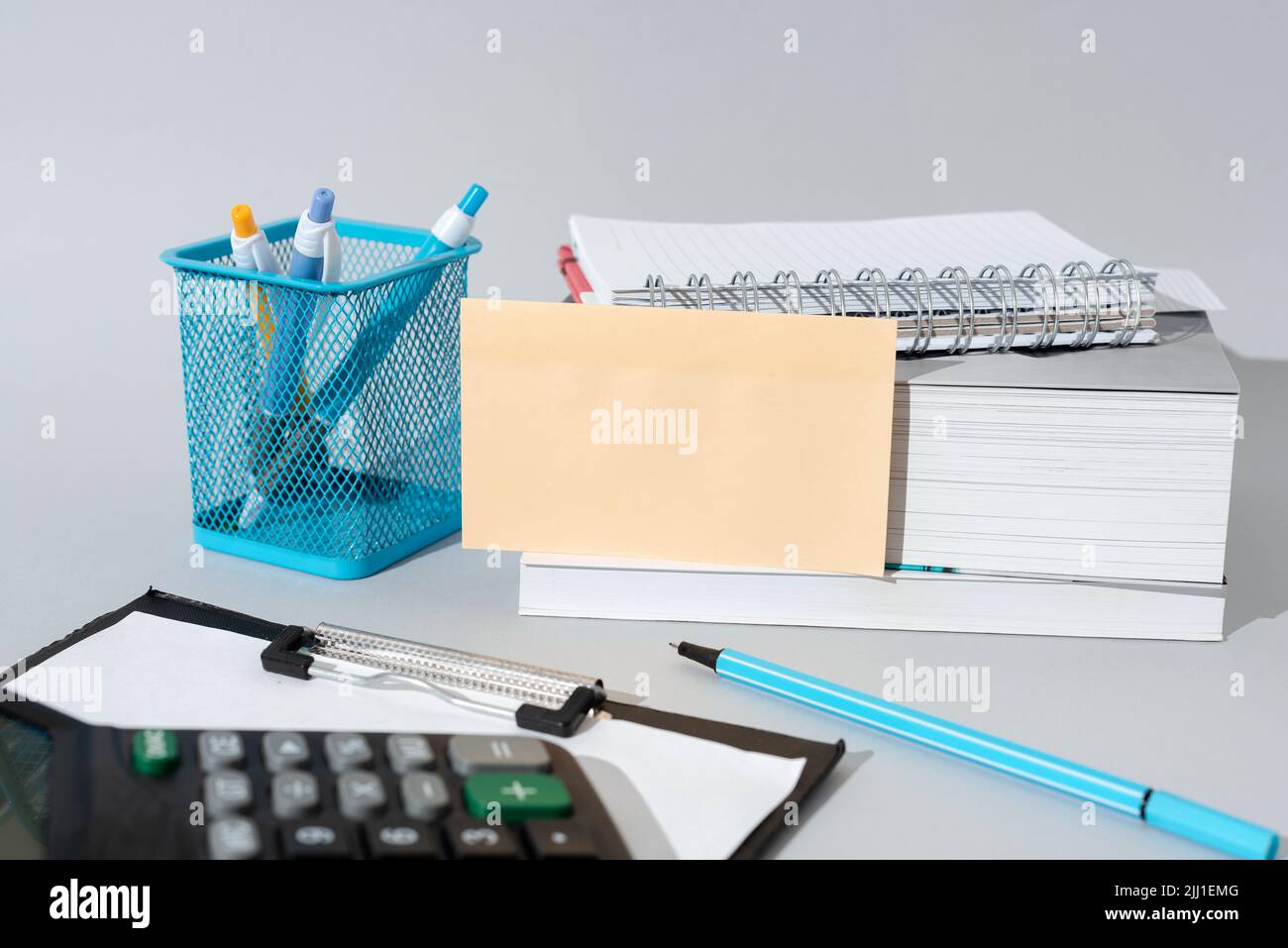 Important Messages Presented On Note On Desk With Pencils, Books ...