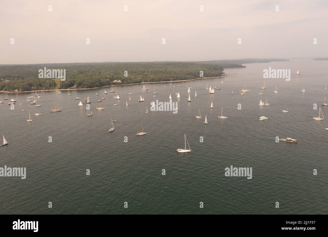 An aerial view of a sailing boat race Stock Photo - Alamy