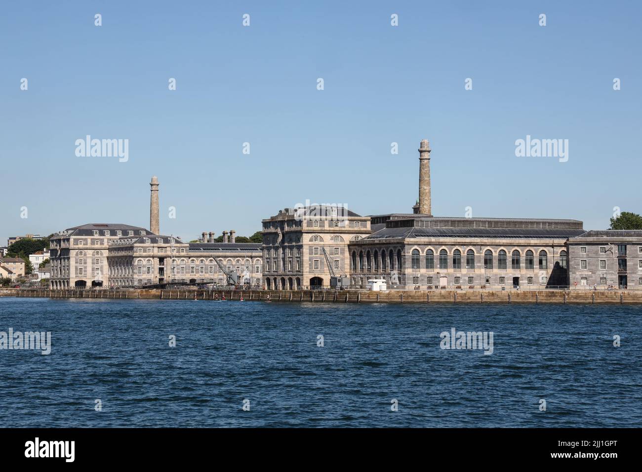 The Royal William Yard in Stonehouse Plymouth seen from the Hamoaze ...