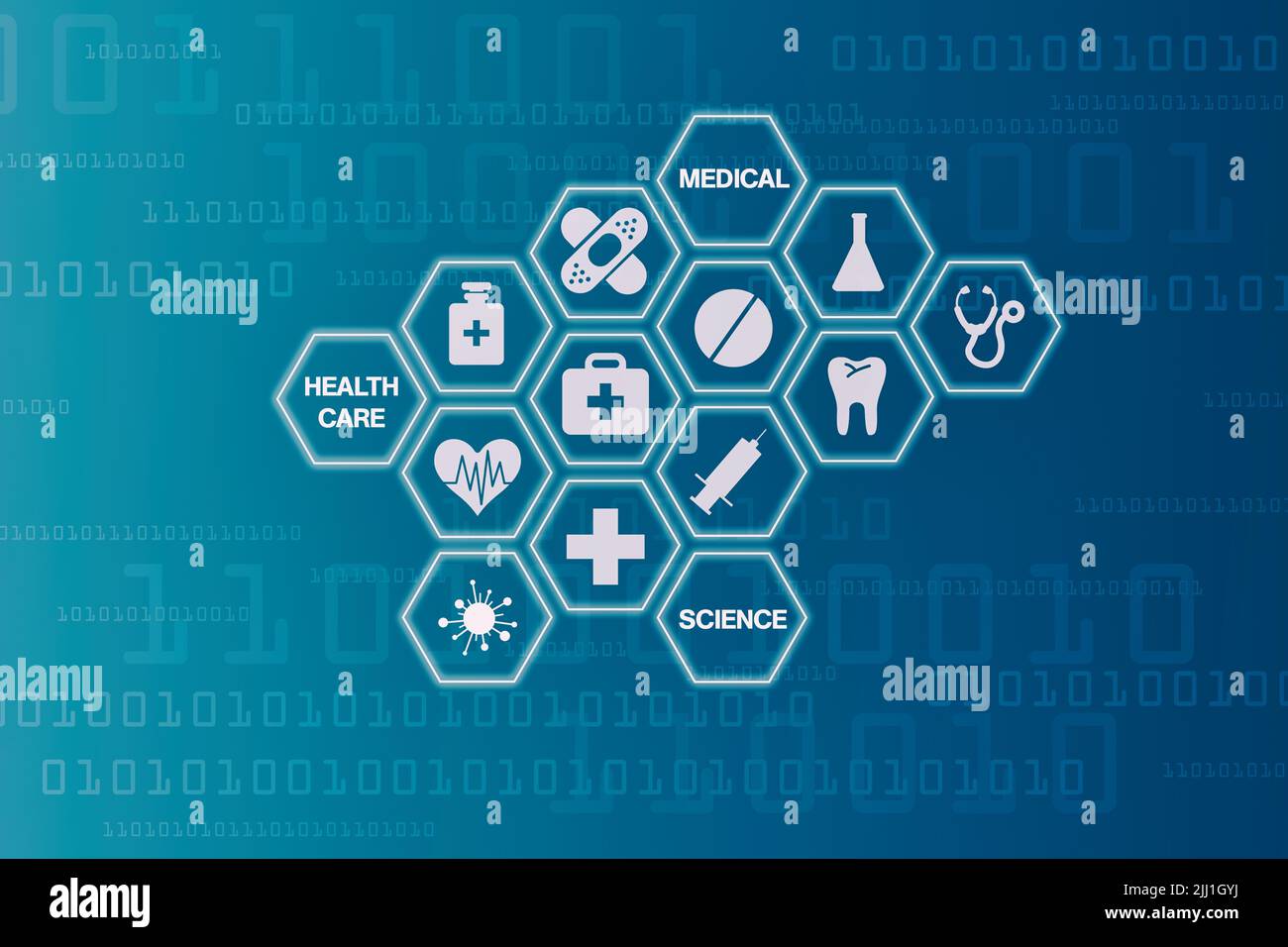 Medical data for research presented with different symbols for ...