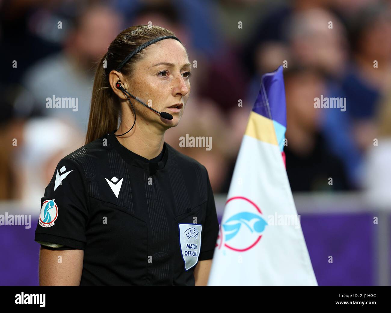 London, England, 21st July 2022. Assistant referee Sian Massey-Ellis ...