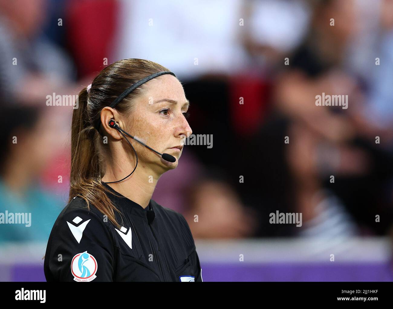 London, England, 21st July 2022. Assistant referee Sian Massey-Ellis ...