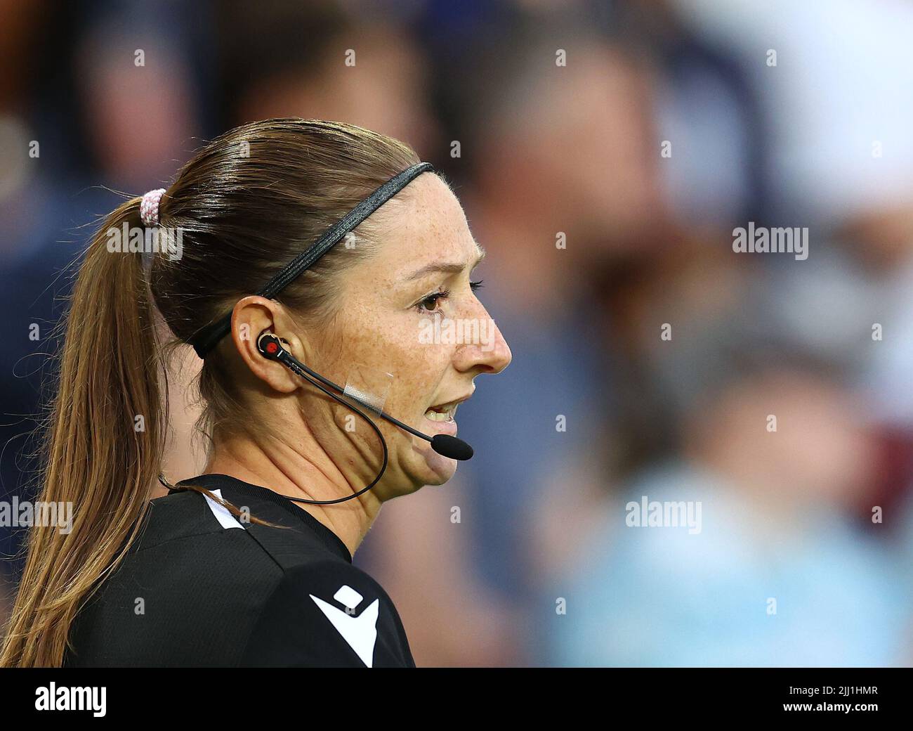 London, England, 21st July 2022. Assistant referee Sian Massey-Ellis ...