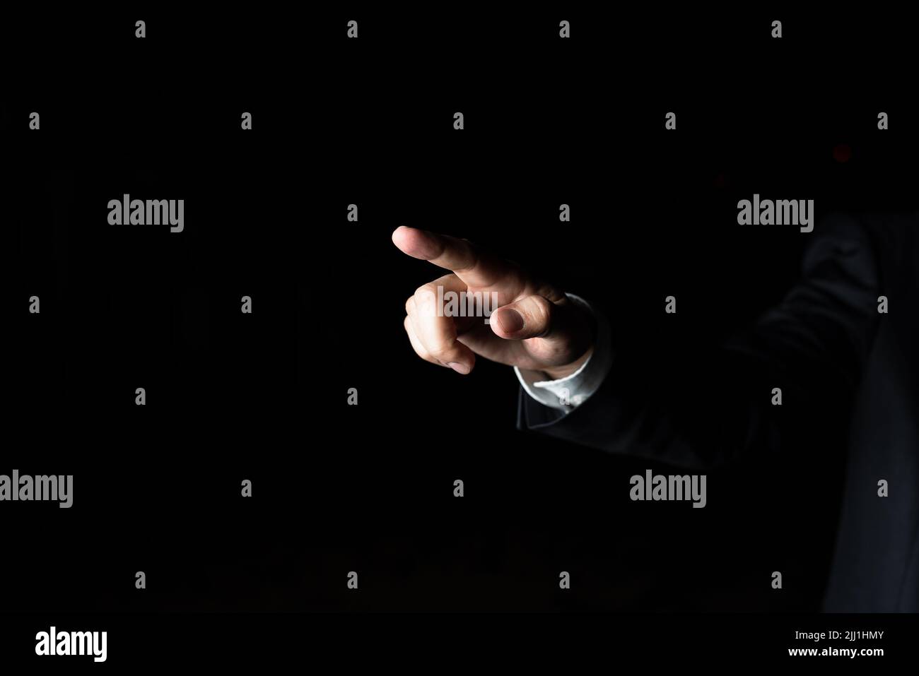 One Finger Pointing Important Infortmations. Hand Presenting Crutial ...