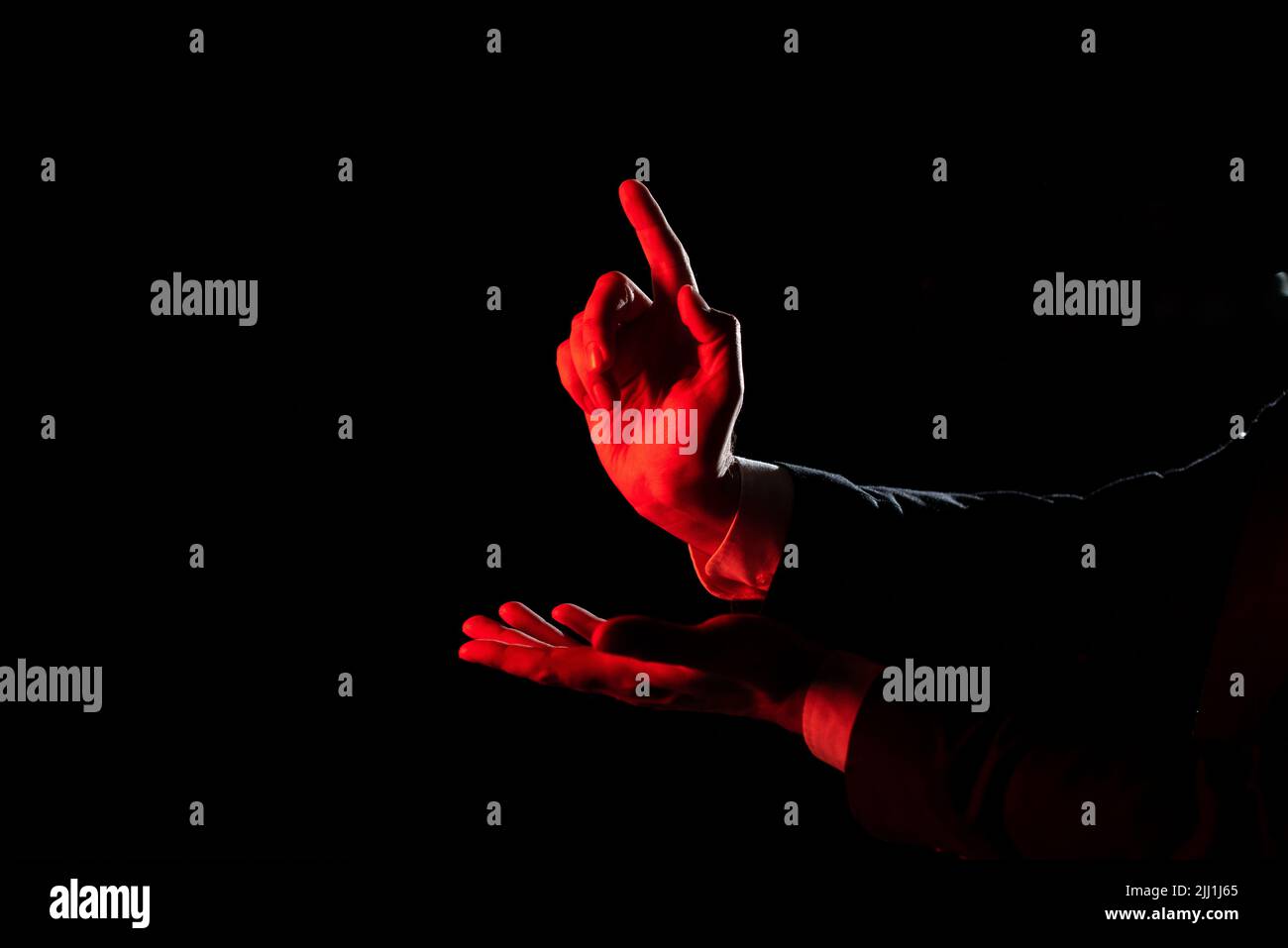 One Finger Pointing Important Infortmations. Hand Presenting Crutial ...