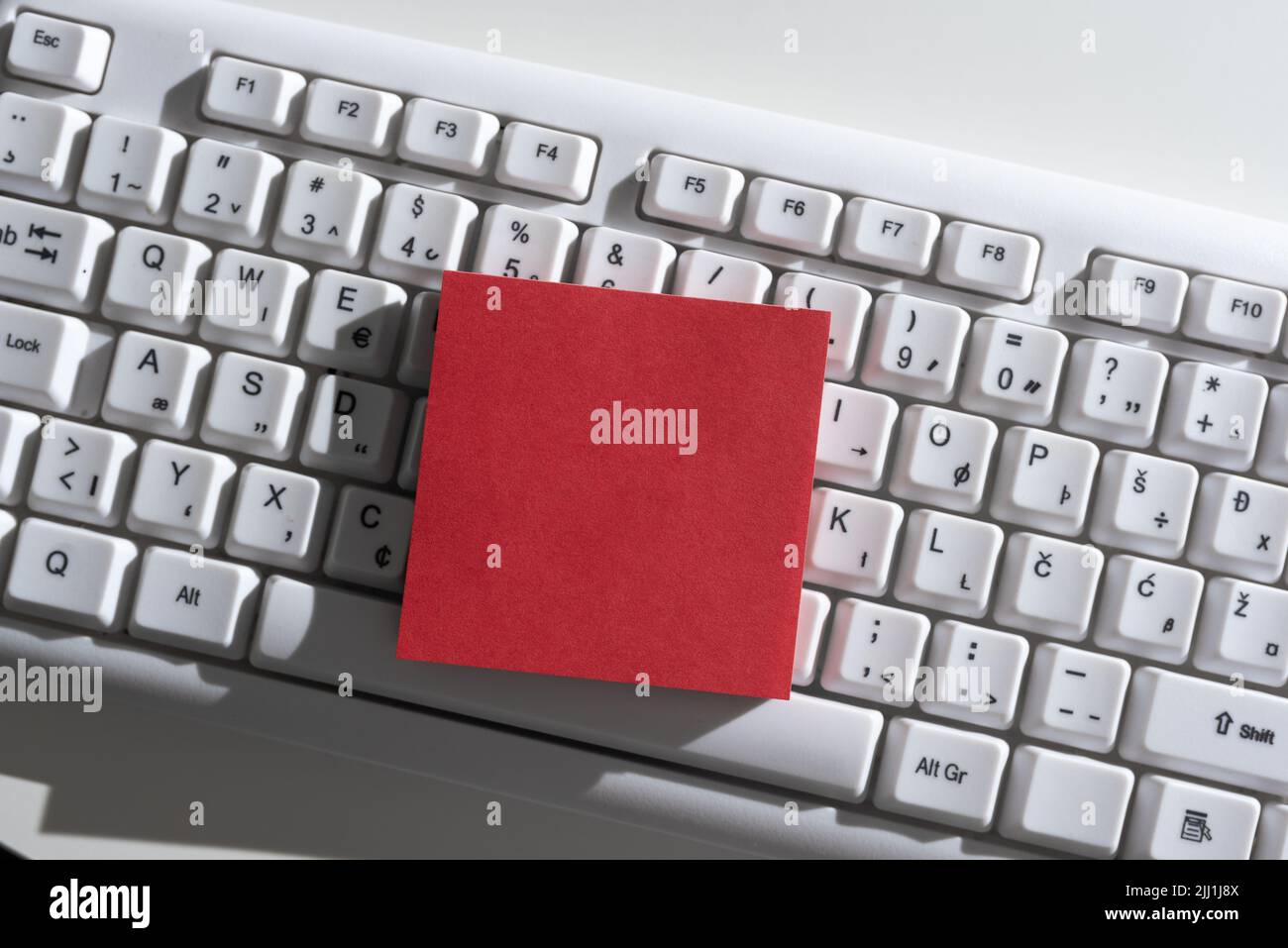 Important Messages Written On Note On Desk Above Keyboard. Crutial ...