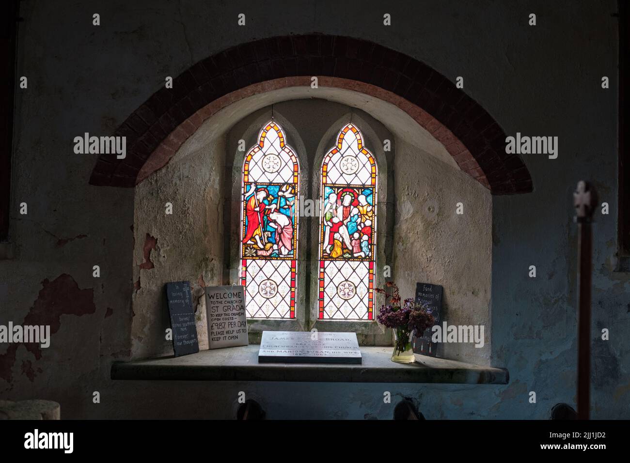 Interior of St Grade Parish Church (Grade 1 listed), The Lizard ...