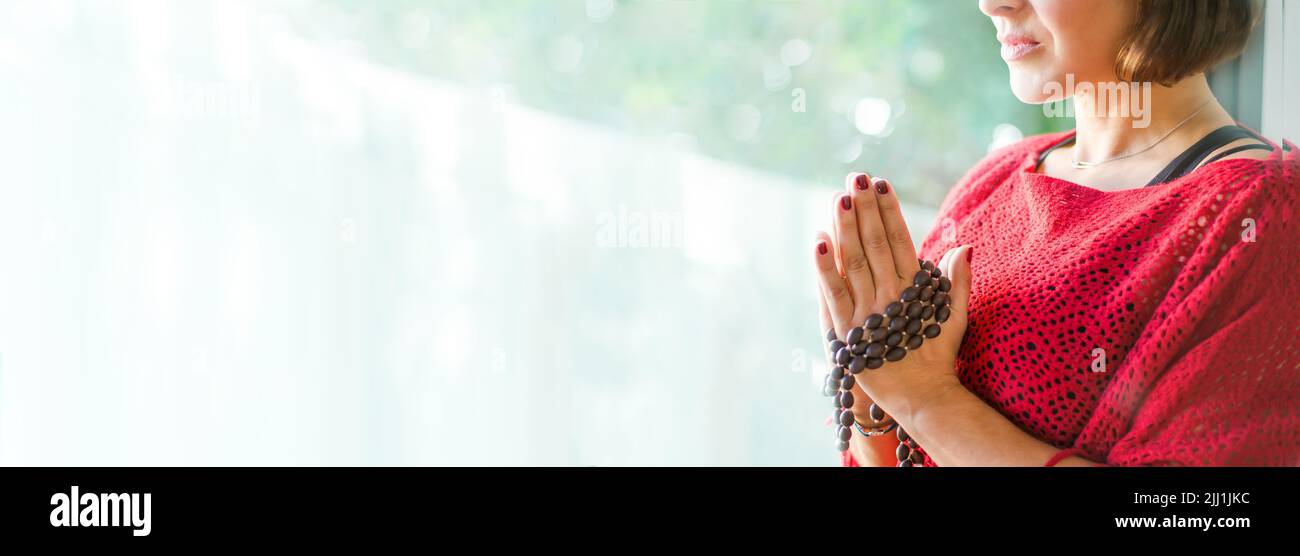 Mala beads in light hi-res stock photography and images - Alamy