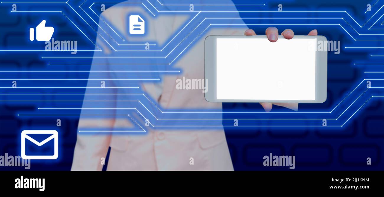 Doctor Showing Tablet With Important Messages In Futuristic Frame With ...