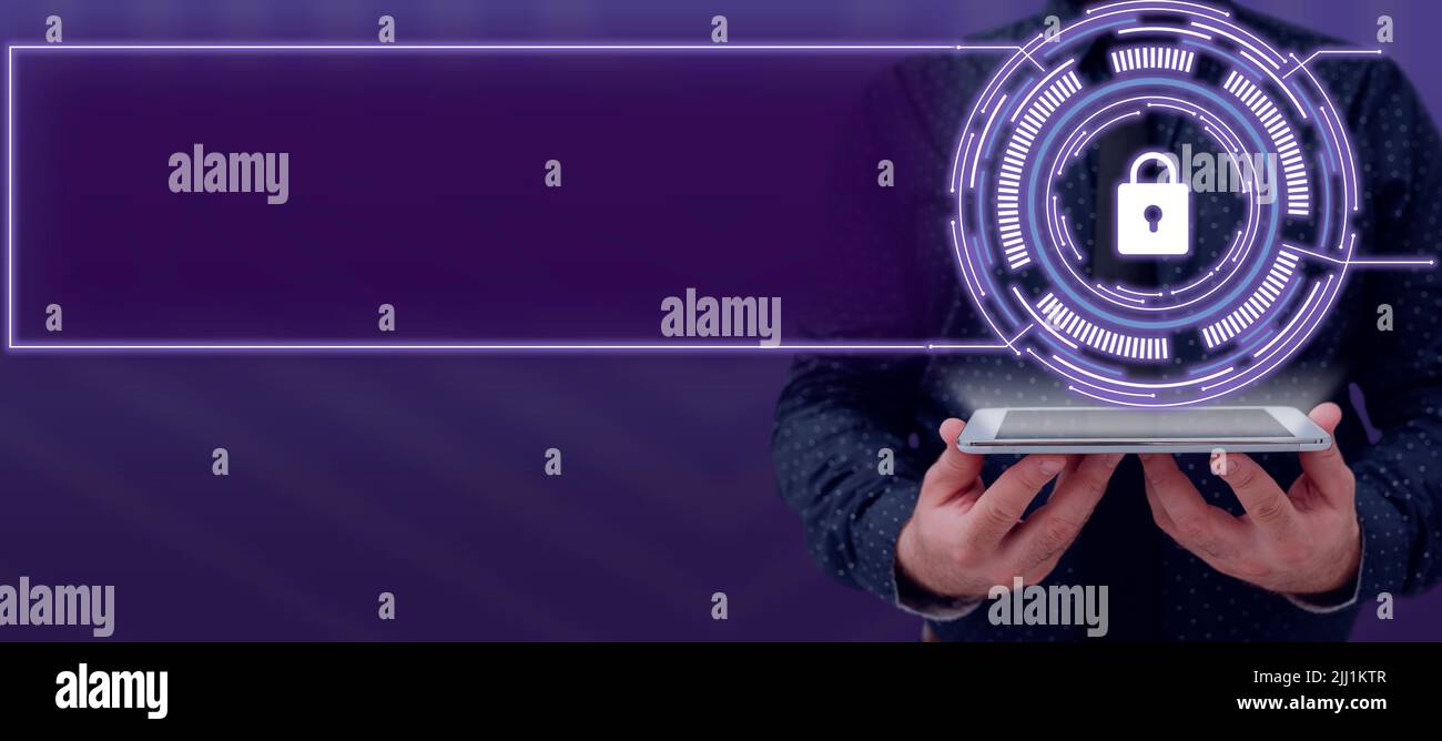 Businessman Holding A Tablet And Projecting A Camera In A Graphic ...