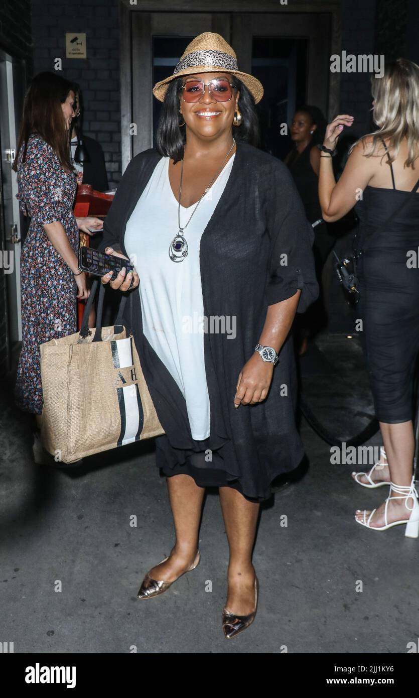 Alison Hammond seen attending the ITV Summer Party 2022 at The Mandrake ...