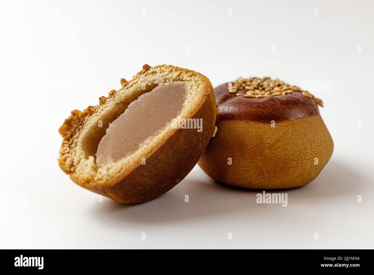 chestnut manju on a white background Stock Photo - Alamy