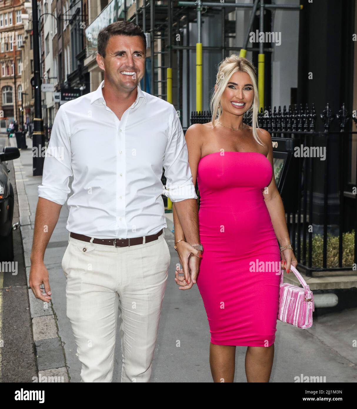 (L-R) Greg Shepherd and Billie Faiers seen attending the ITV Summer ...