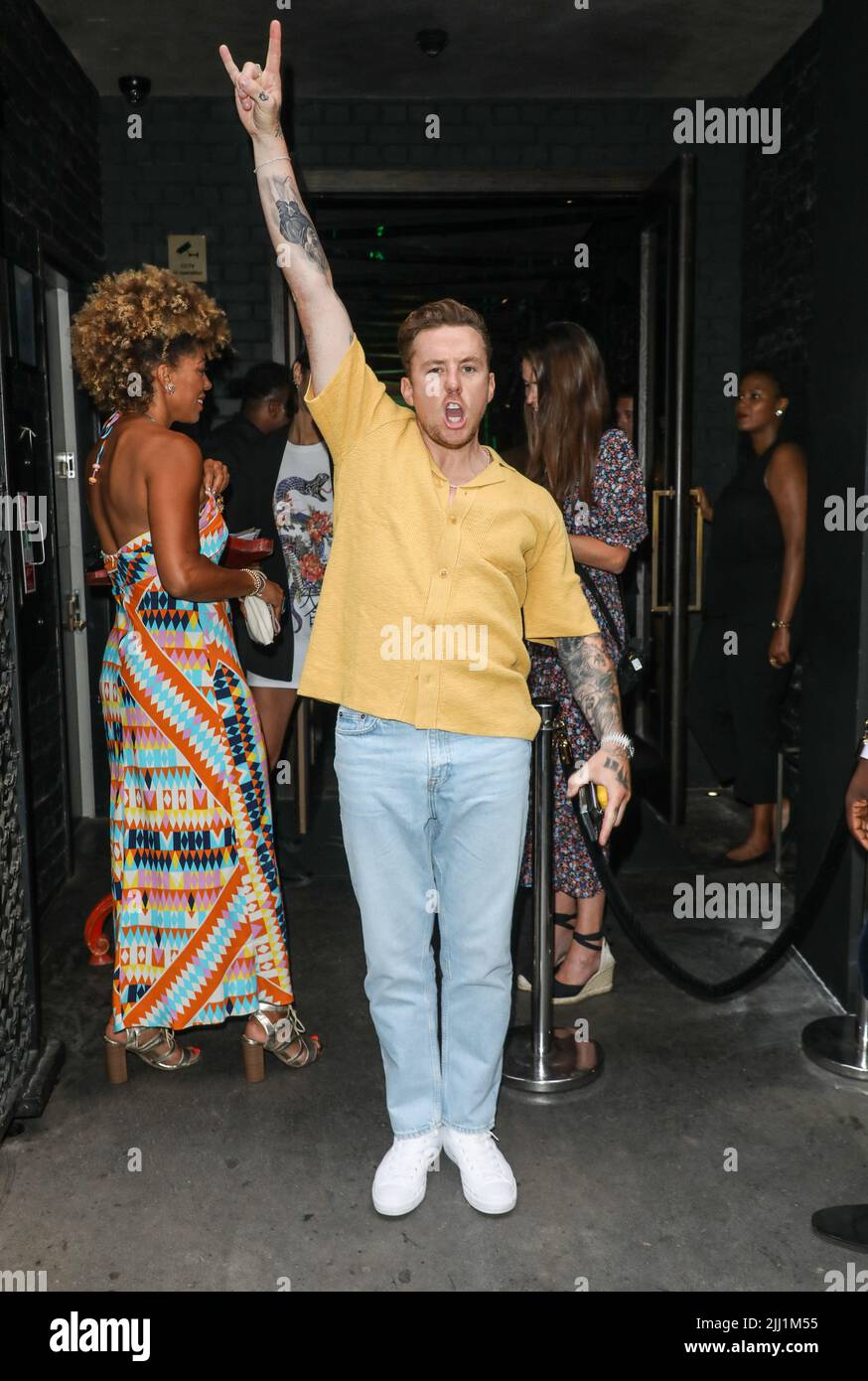 Danny Jones seen attending the ITV Summer Party 2022 at The Mandrake in ...