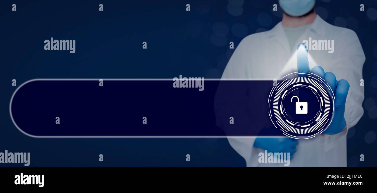 Doctor Pressing With One Finger On Search Bar With Critical ...