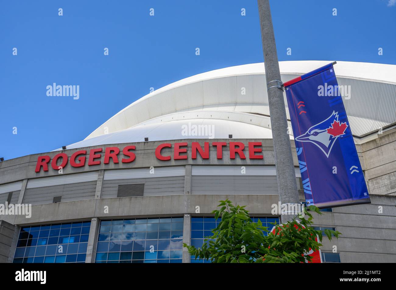 Rogers Centre stadium with its domed retractable roof, home of Blue ...